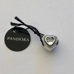 Pandora | Jewelry | Genuine Pandora Clear Heart Charm 79768cz | Poshmark